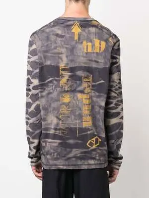 DIESEL® Graphic-print Buttoned T-shirt