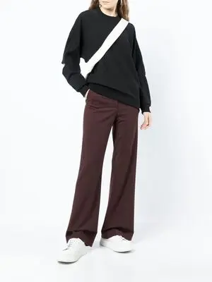 Tibi Cut Out-detail Crew Neck Sweatshirt