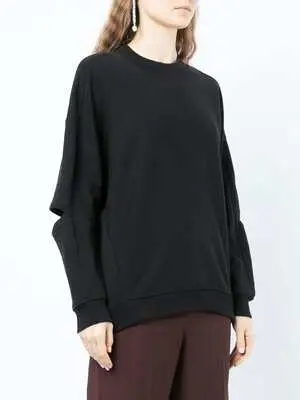 Tibi Cut Out-detail Crew Neck Sweatshirt