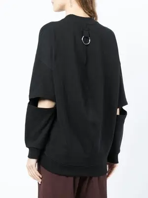 Tibi Cut Out-detail Crew Neck Sweatshirt