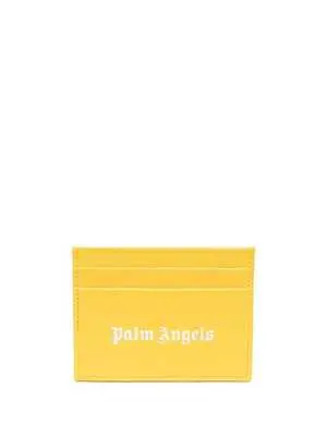 Palm Angels Gothic Logo-print Cardholder - Yellow