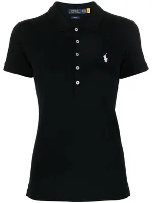 Polo Ralph Lauren Julie Slim Polo Shirt - Black