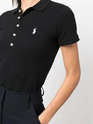 Polo Ralph Lauren Julie Slim Polo Shirt - Black