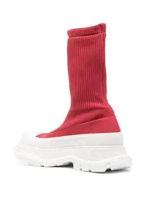 Alexander McQueen Tread Sock Sneakers - Red