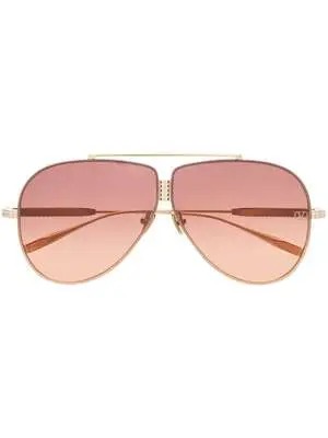 Valentino Garavani Rockstud Pilot-frame Sunglasses - Gold
