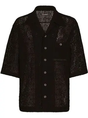 Dolce & Gabbana Cordonetto-lace Bowling Shirt