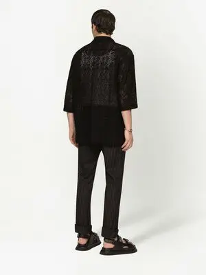 Dolce & Gabbana Cordonetto-lace Bowling Shirt