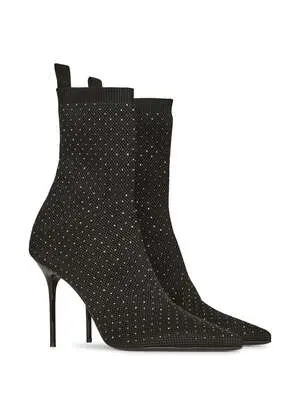Balmain Skye Stretch-knit Ankle Boots