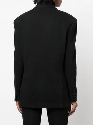 Amiri Double-breasted Cotton Blazer - Black