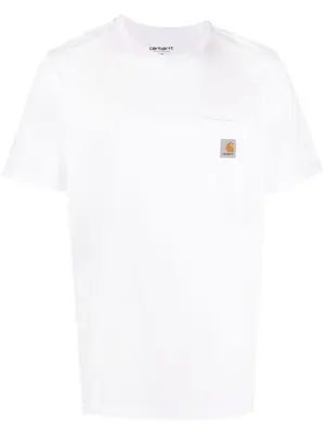 Carhartt Work In Progress Logo-patch Cotton T-shirt - White