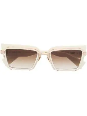 Balmain Rectangle-frame Sunglasses - White