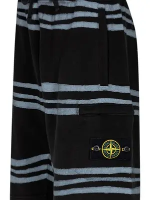 Supreme X Stone Island Warp Stripe Shorts - Black