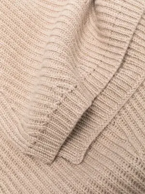 JOSEPH Ribbed-knit Cotton-wool Blend Scarf