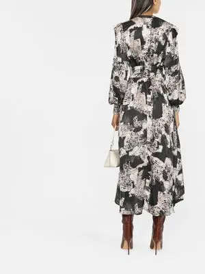 IRO PARIS Abstract-print High Low Dress