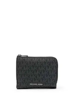 Michael Kors Logo Zipped Wallet - Black
