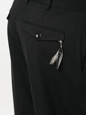 PT TORINO Charm-detailored Trousers - Black