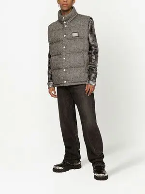 Dolce & Gabbana Chevron-knit Padded Gilet