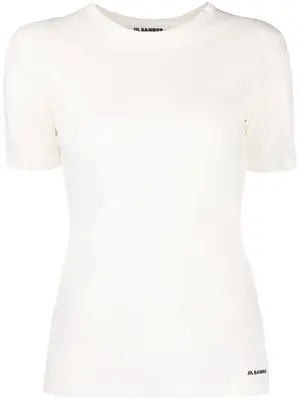 JIL SANDER Round-neck Short-sleeve T-shirt - White