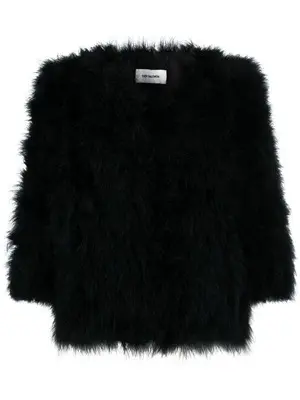 YVES SALOMON Single-breasted Feather Jacket