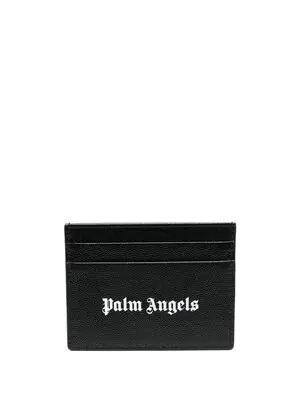Palm Angels Gothic Logo-print Cardholder - Black