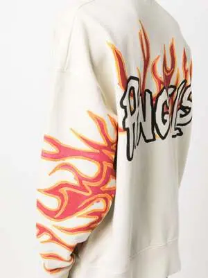 Palm Angels Graffiti-print Logo Sweatshirt