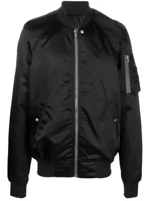 Rick Owens Zip-up Bomber Jacket - Black