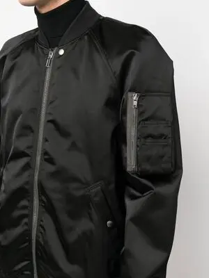 Rick Owens Zip-up Bomber Jacket - Black