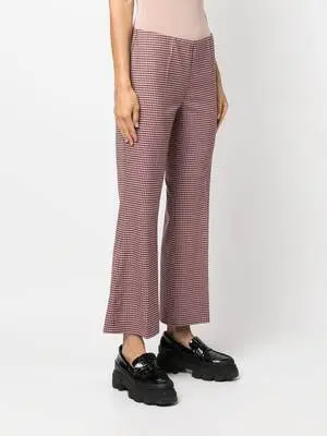 P.a.r.o.s.h Houndstooth Flared Trousers