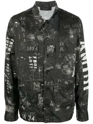 Amiri Logo-print Satin Shirt