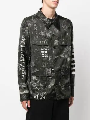 Amiri Logo-print Satin Shirt