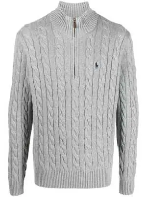 Polo Ralph Lauren Cable-knit Half-zip Jumper - Grey