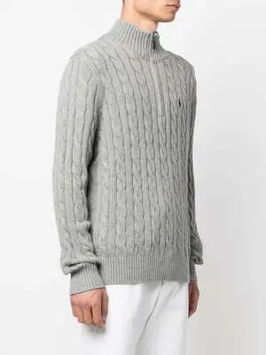 Polo Ralph Lauren Cable-knit Half-zip Jumper - Grey