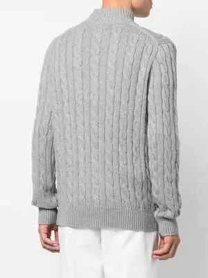 Polo Ralph Lauren Cable-knit Half-zip Jumper - Grey