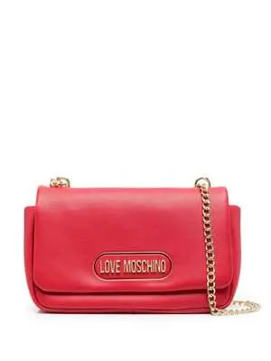 Moschino Logo-embellished Shoulder Bag - Red