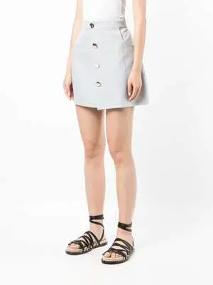 BAMBAH Pinstriped A-line Skirt