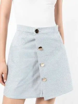 BAMBAH Pinstriped A-line Skirt