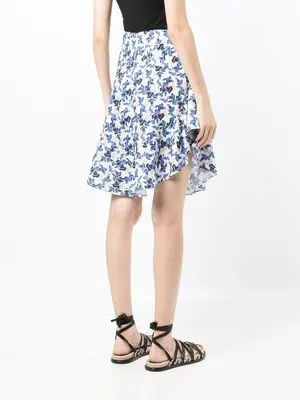 BAMBAH Floral-print Asymmetric Skirt