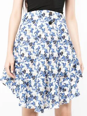 BAMBAH Floral-print Asymmetric Skirt