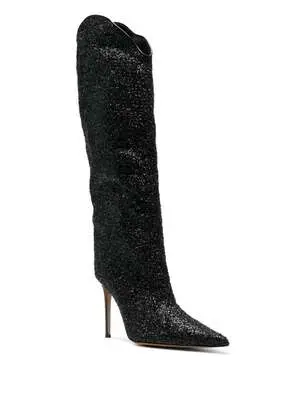 Alexandre Vauthier 110mm Sequin Knee-high Boots