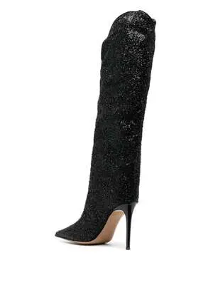 Alexandre Vauthier 110mm Sequin Knee-high Boots