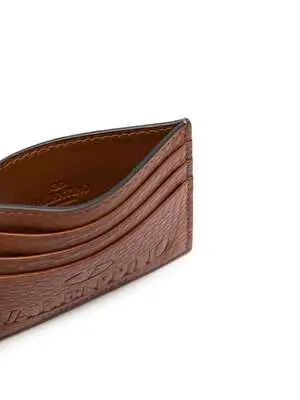Valentino Garavani Logo-debossed Cardholder - Brown