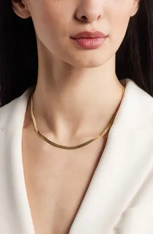 Nordstrom Herringbone Chain Necklace - Gold