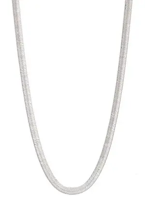 Nordstrom Herringbone Chain Necklace Rhodium