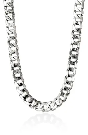 John Hardy Curb Chain Necklace - Silver