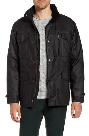 Barbour Weatherproof Waxed Cotton Jacket Black