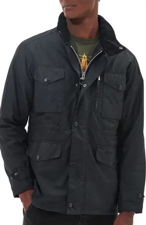 Barbour Weatherproof Waxed Cotton Jacket - Black/classic