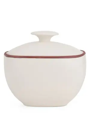 NAMBE Taos Covered Sugar Bowl White