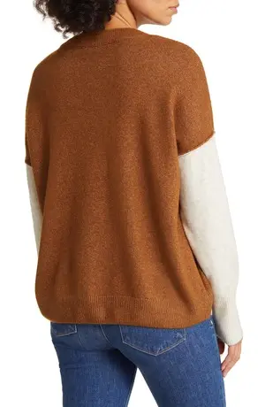 Vince Camuto Colorblock Relaxed Fit Sweater