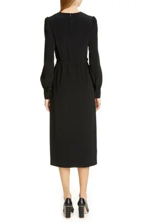 Co Essentials Pleated Panel Midi Dress