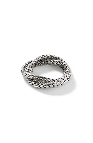 John Hardy Classic Chain Layered Ring - Silver